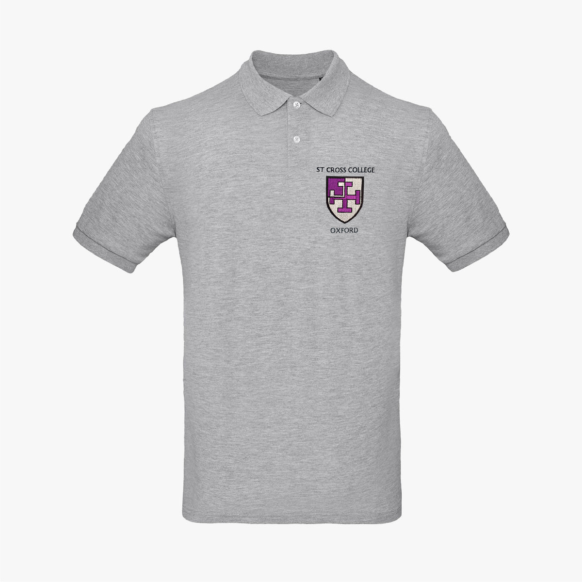 St Cross College Men's Organic Embroidered Polo Shirt – The College Store